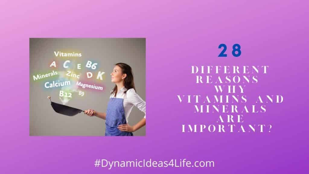 Vitamins and Minerals Are Important - 28 Reasons You Should Know About