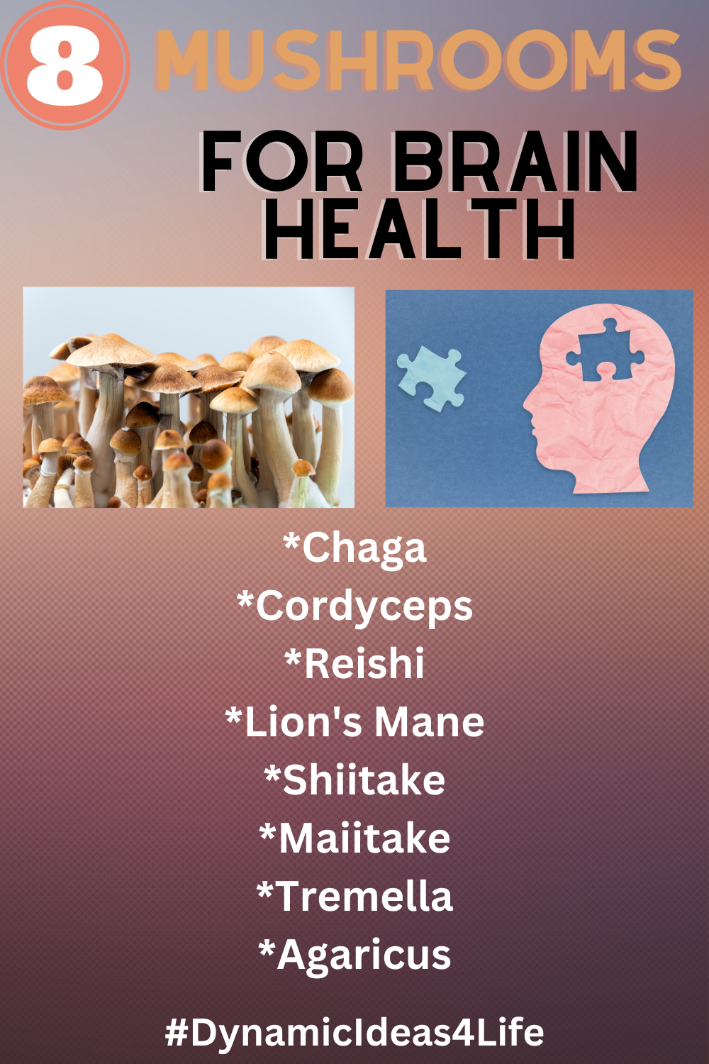 8 Powerful Mushrooms for Anti Aging and Brain Health - Dynamic Ideas 4 Life